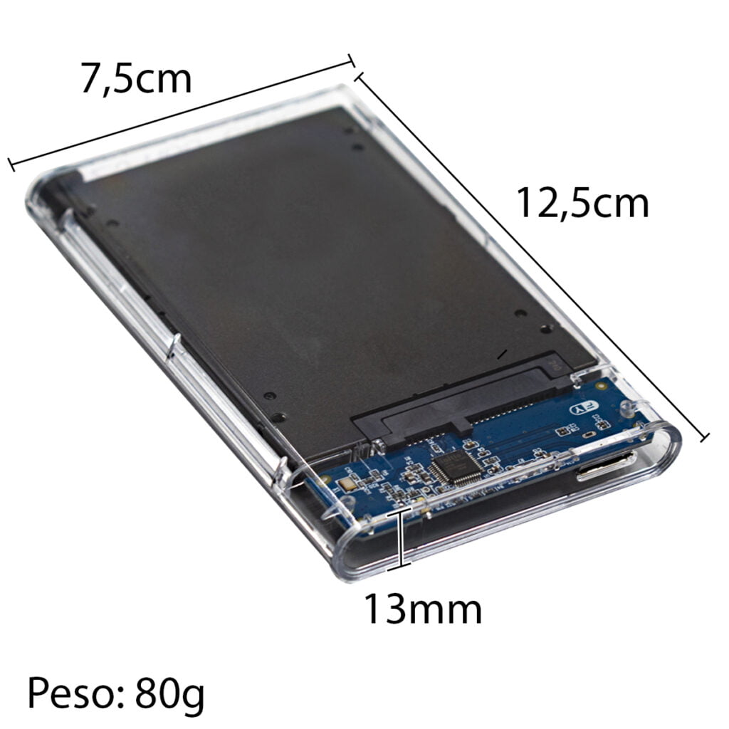 Case Hd Externo 2.5 Notebook Usb 3.0 Vídeo Game e Pc 6gbps HZ-314 - HAIZ