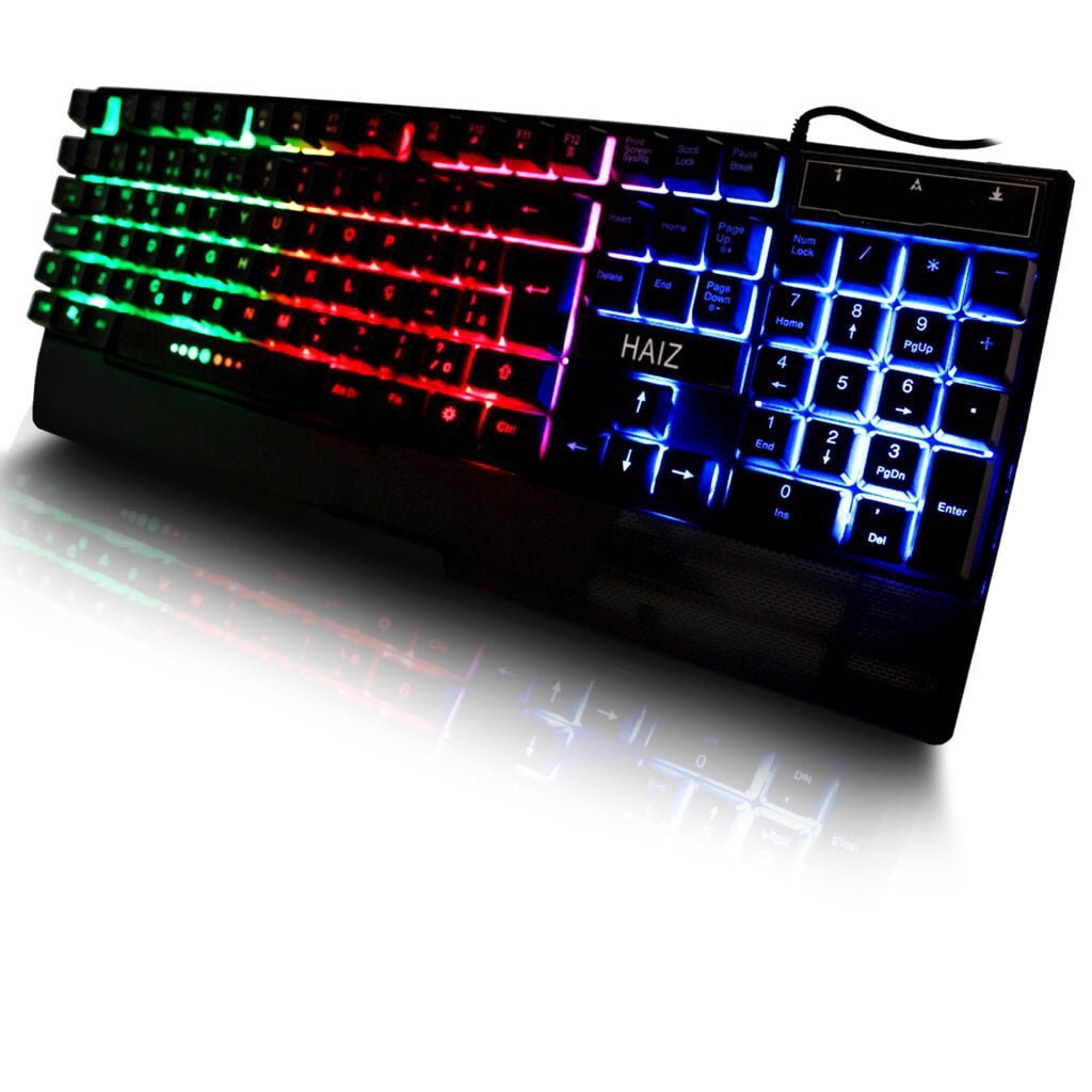 Teclado Gamer Led Rgb Tecla Ghost Luminoso Neon Usb HZ-100 - HAIZ