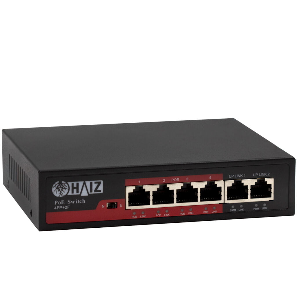 Smart Poe 4F+2G Switch 4 Portas Poe Ativo + 2 Uplink Câmeras Ip 10/100m ...