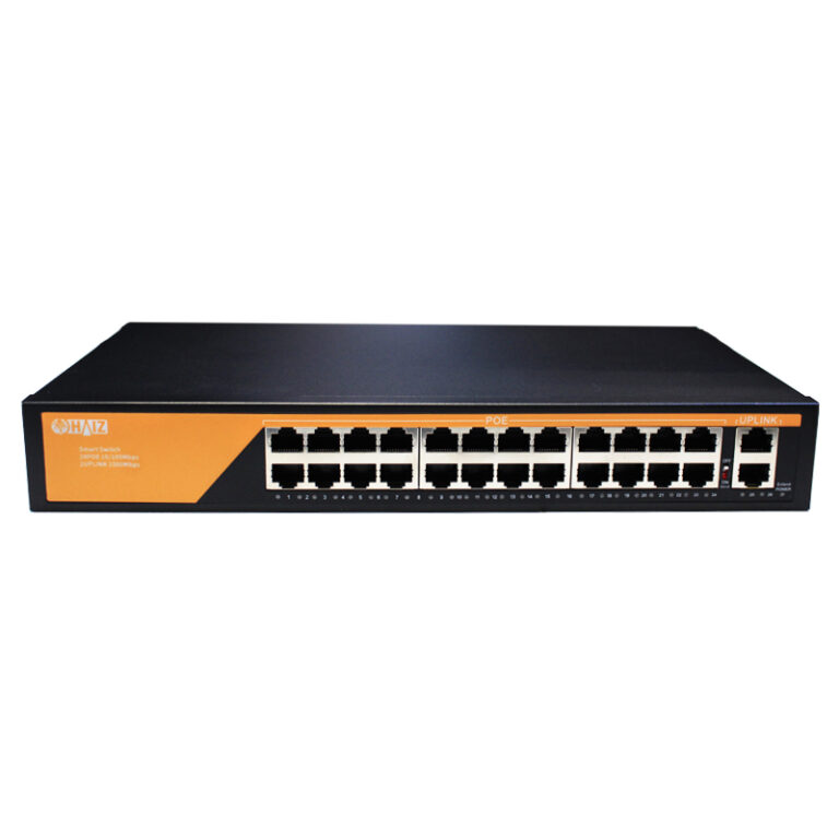Switch Poe Híbrido 24 Portas Poe Fast + 2 Portas Uplink Gigabit HZ ...